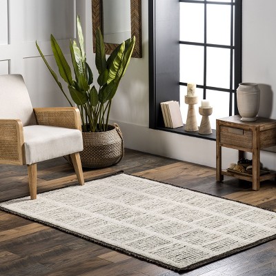 Nuloom Aemilie Casual Striped Wool Area Rug, 4' X 6', Ivory : Target