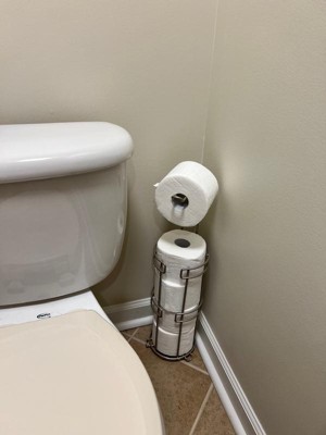 4 Roll Reserve Plus Freestanding Toilet Tissue Holder Silver ...