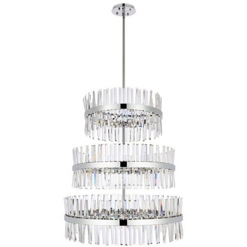 Elegant Lighting Serephina 46 - Light Chandelier In Chrome : Target