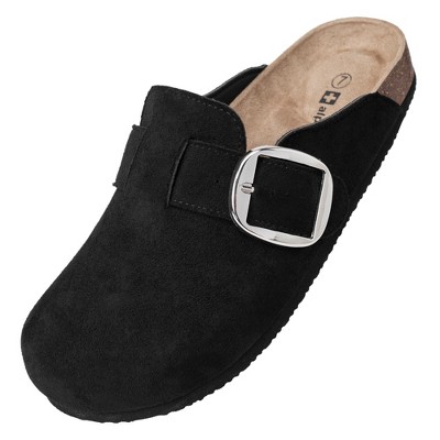 Alpine Swiss Edith Womens Clogs Cork Footbed Slippers Mules Slip On ...