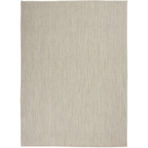 Nourison Courtyard Cou01 Indoor/outdoor Area Rug - Ivory Silver 4' X 6 ...