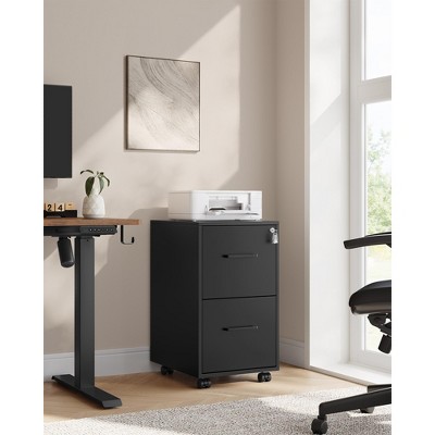 File Cabinet, Office Filing Cabinet with Lock, Pre-Assembled, 17.7 x 14 ...