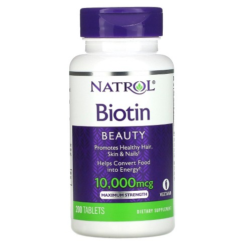 Natrol Biotin, Maximum Strength, 10,000 Mcg, 200 Tablets : Target