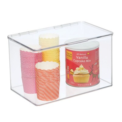 Mdesign Plastic Stackable Kitchen Pantry Food Storage Organizer Bin Box ...