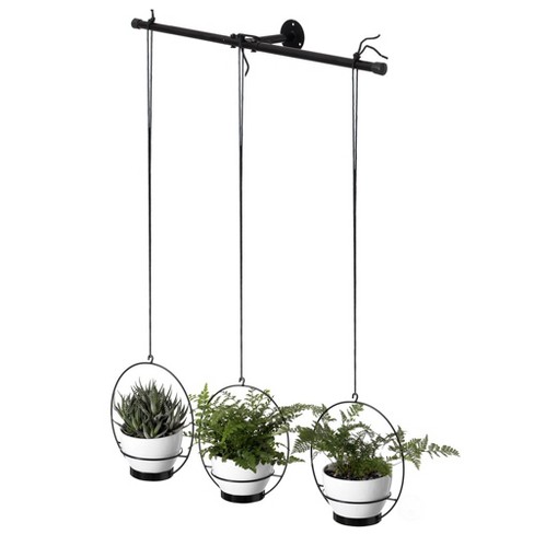 Gardenised Decorative Metal Hanging Planter With Tree Pots For Flowers ...