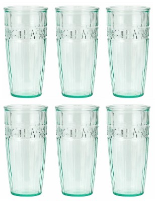 Amici Home Italian Recycled Green Tea Hiball Glass, Drinking Glassware ...
