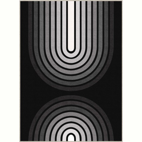 Well Woven Geometric Modern Flat-weave Area Rug - Dark Curves - For ...