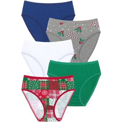 Comfort Choice Women's Plus Size Hi-cut Cotton Brief 5-pack - 14, Joy ...