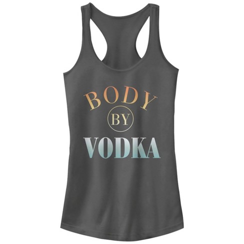 Chin Up Body By Vodka Racerback Tank Top - Charcoal - Small : Target