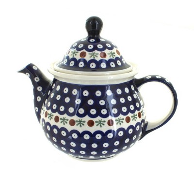 Blue Rose Polish Pottery Nature Large Teapot : Target