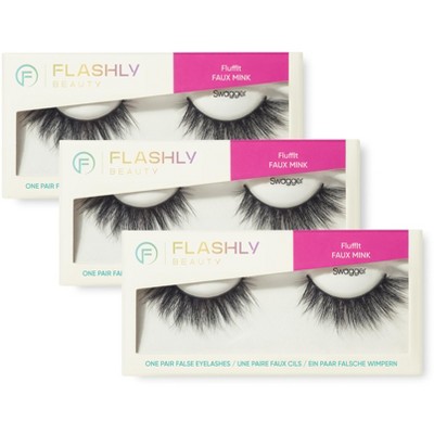 Flashly Beauty - Fluffit Faux Mink - False Eyelashes - Swagger - Black ...