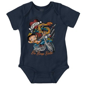 Betty Boop Biker Be Bold Snake Baby Bodysuit Jumper Girls Licensed ...
