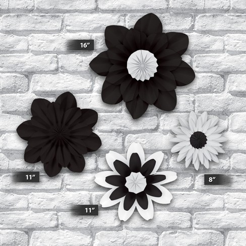 Teacher Created Resources® Black And White Paper Flowers, Pack Of 4 ...