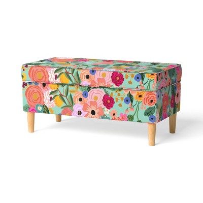 Rifle Paper Co. x Target Storage Bench Garden Party: Upholstered Pine ...