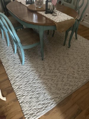 3'x5' Chunky Rectangular Handmade Woven Accent Rug Cream - Hearth ...