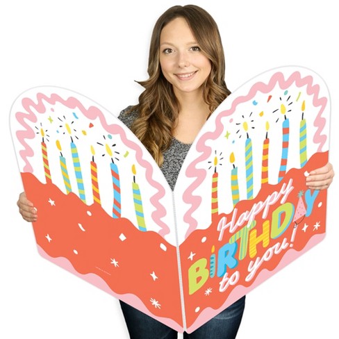 Big Dot Of Happiness Party Time - Happy Birthday Giant Greeting Card ...