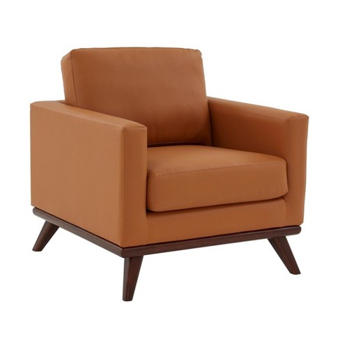 Leisuremod Chester Modern Accent Arm Chair Upholstered In Faux Leather ...
