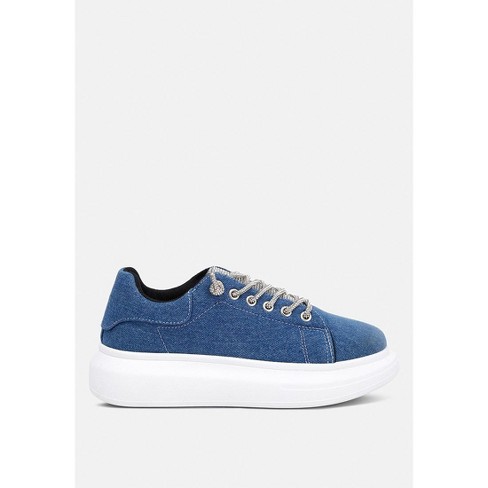 Ena Rhinestone Embellished Denim Sneakers : Target