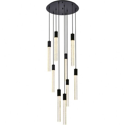 Elegant Lighting Weston 9 - Light Pendant In Black : Target
