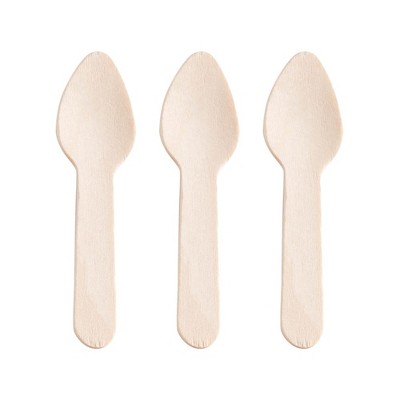 Smarty Had A Party Natural Birch Eco Friendly Disposable Dinner Spoons ...