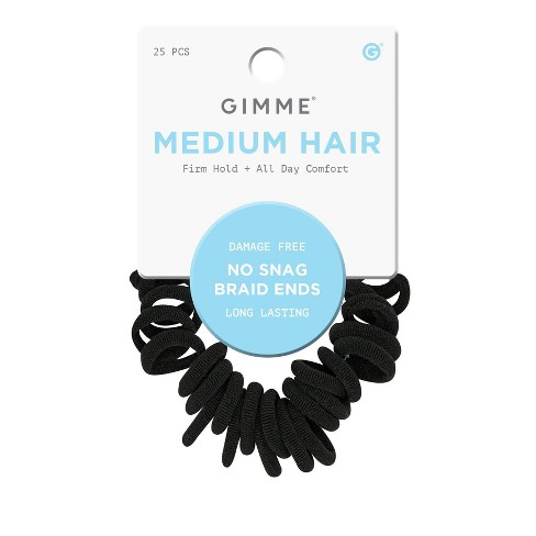 Gimme Beauty Medium No Snag Braid End Hair Tie Bands - 25ct : Target