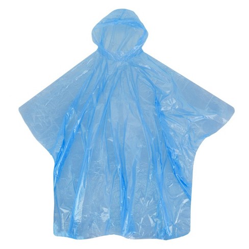 Ctm Disposable Rain Ponchos (pack Of 5), Blue : Target