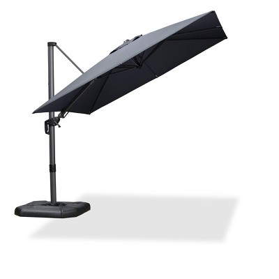 Purple Leaf 8x8 Ft Cantilever Umbrella Left-right Tilting Swivel Square ...