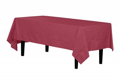 Crown Premium Quality Plastic Tablecloth 54 Inch. X 108 Inch. Rectangle ...