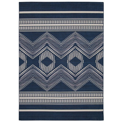 2'x3' Lyerly Washable Outdoor Rug Navy/ivory - Linon : Target