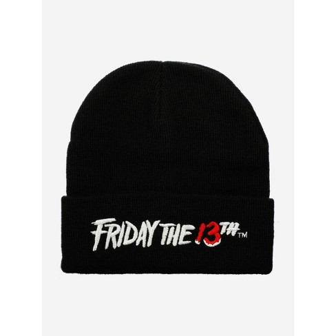 Friday The 13th Title Logo Men’s Black Knit Cap : Target