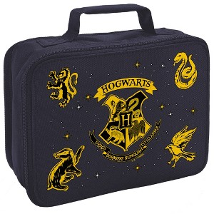 Harry Potter Starry Hogwarts Crest Insulated Soft Sided Lunch Box : Target