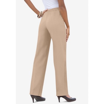 Roaman's Women's Plus Size Tall Classic Bend Over® Pant, 12 T ...
