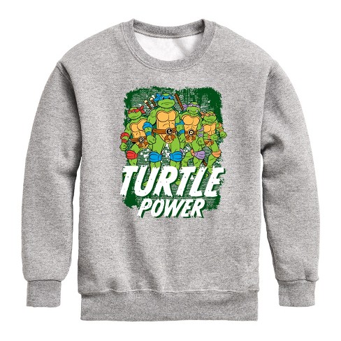 Boys' - Teenage Mutant Ninja Turtles - Turtle Power Graphic Long Sleeve Fleece Sweatshirt : Target