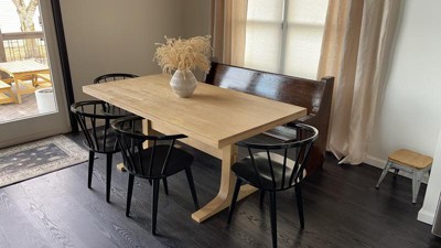 Pedestal Wood Dining Table - Natural - Hearth & Hand™ With Magnolia ...