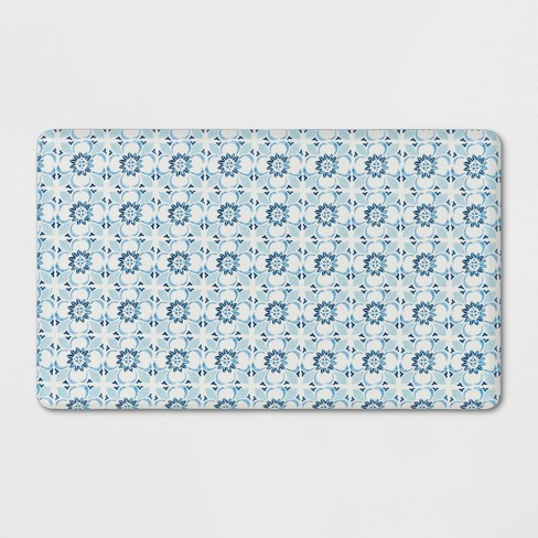 1'5"x2'6" Medallion Comfort Mat Blue - Threshold™ : Target