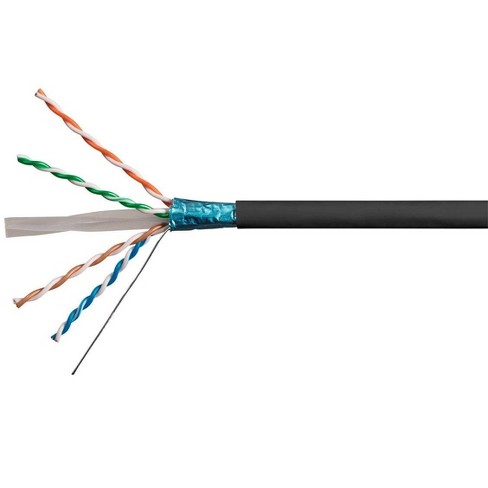 Monoprice Cat6a Ethernet Bulk Cable - 500 Feet - Black | Solid, 550mhz ...