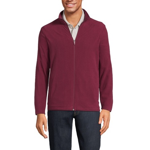 Lands' End Men's Thermacheck 100 Fleece Jacket - X Large - Burgundy ...