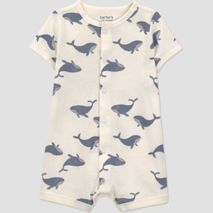 Carter's Just One You® Baby Boys' Whale Romper - Blue/Ivory 6M : Target