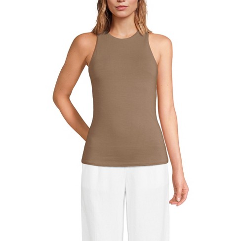 Lands' End Women's Slender Tank Top - X Large - Honey Beige : Target