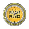 Indiana Pacers Fade Retro Neon Wall Clock : Target