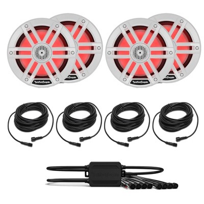 Rockford Fosgate 4 Pairs M1-65 M1 Series 6.5" Marine White + (1) Pmx ...