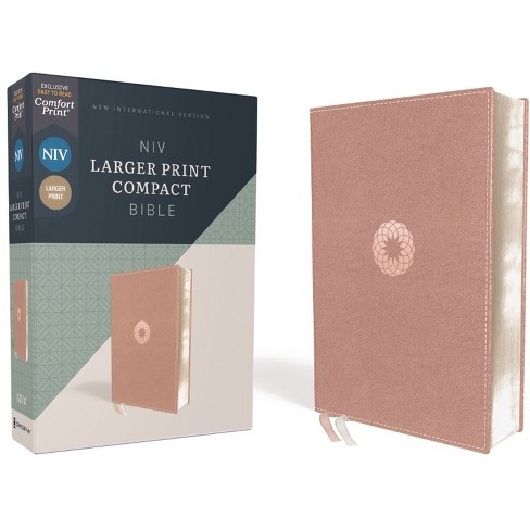 Niv, Larger Print Compact Bible, Leathersoft, Pink, Red Letter, Comfort ...