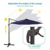 Sonkuki 10 Ft Patio Cantilever Umbrella, Outdoor Round Offset Sturdy ...