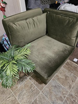 Haven Modular French Seam Corner Sofa: Upholstered Wood Frame, 1-piece ...