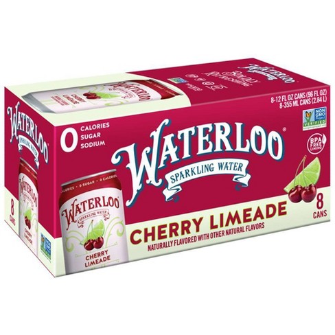 Waterloo Cherry Limeade Sparkling Water - 8pk/12 Fl Oz Cans : Target