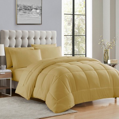 Sweet Home Collection Bed-in-a-bag Solid Color Comforter & Sheet Set ...