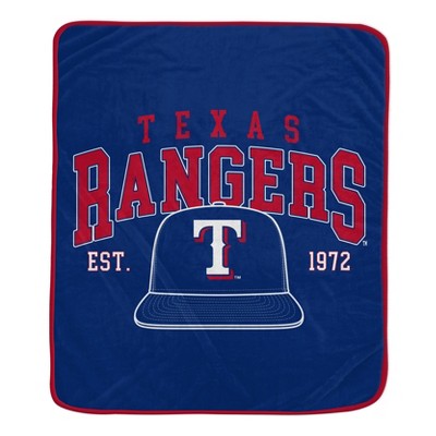 MLB Texas Rangers Vintage Arch Block Ultra Soft Blanket : Target