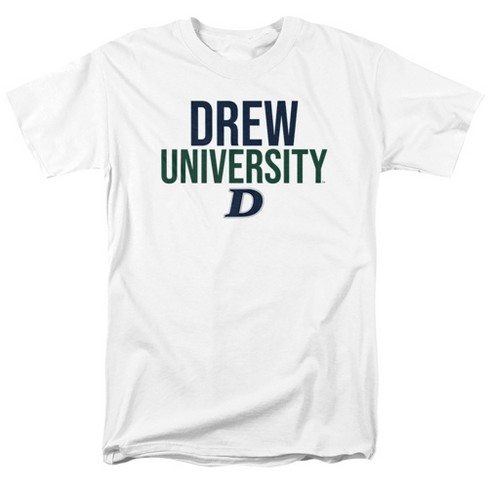 Drew University Official Stacked Adult T Shirt,white, Small : Target