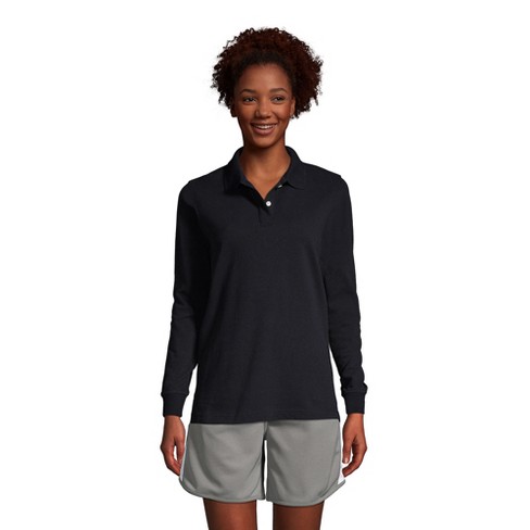 School Uniform Young Women's Long Sleeve Mesh Polo Shirt : Target