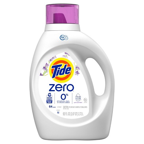 Tide Zero Soft Liquid Laundry Detergent - Lavender Scent - 92 Fl Oz ...